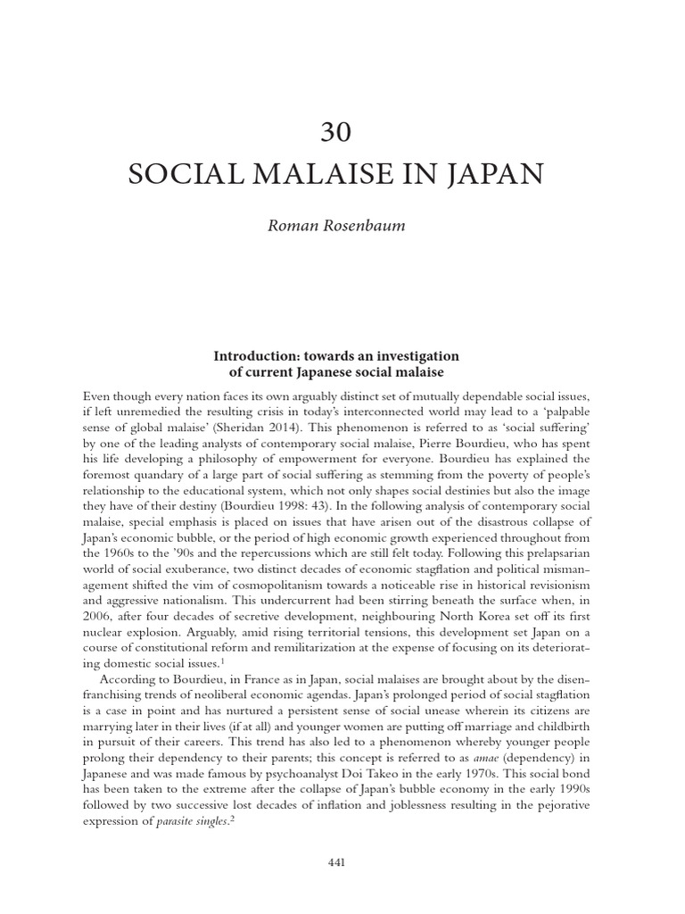 Japan's Social Malaise: Causes and Effects | PDF | Poverty | Poverty ...