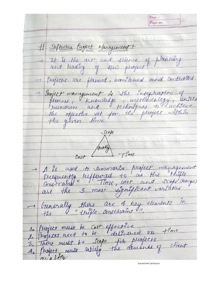 Software Project Management Unit 1 Notes | PDF