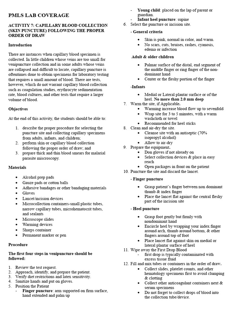 Pmls Lab Coverage | PDF | Coagulation | Bleeding