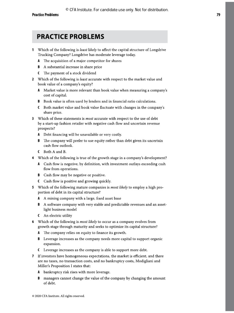Chapter 4 QB - Capital Structure | PDF