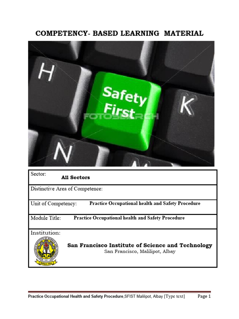 Occupational Health & Safety Procedures Guide | PDF | Occupational ...