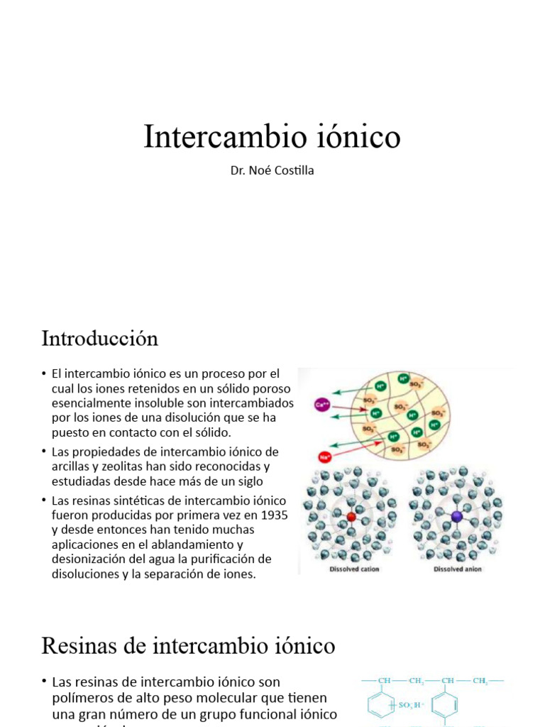 Intercambio iónico (1) | PDF | Intercambio iónico | Enlace iónico