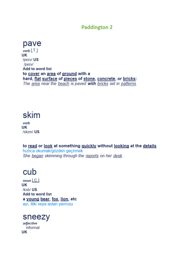 Paddington 2 | PDF | Verb | Word