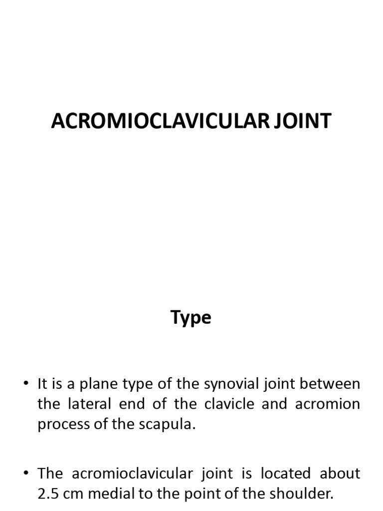 Acromioclavicular Joint | PDF | Musculoskeletal System | Joints