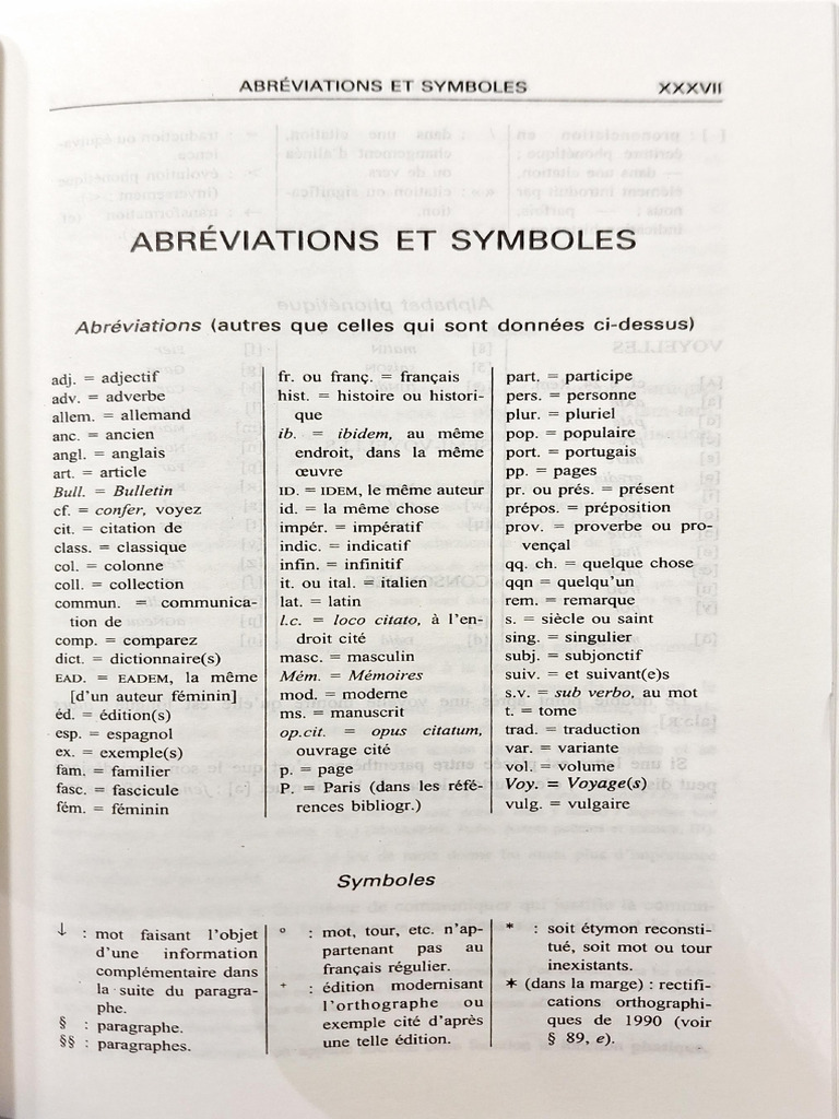 Abréviations Et Symboles | PDF