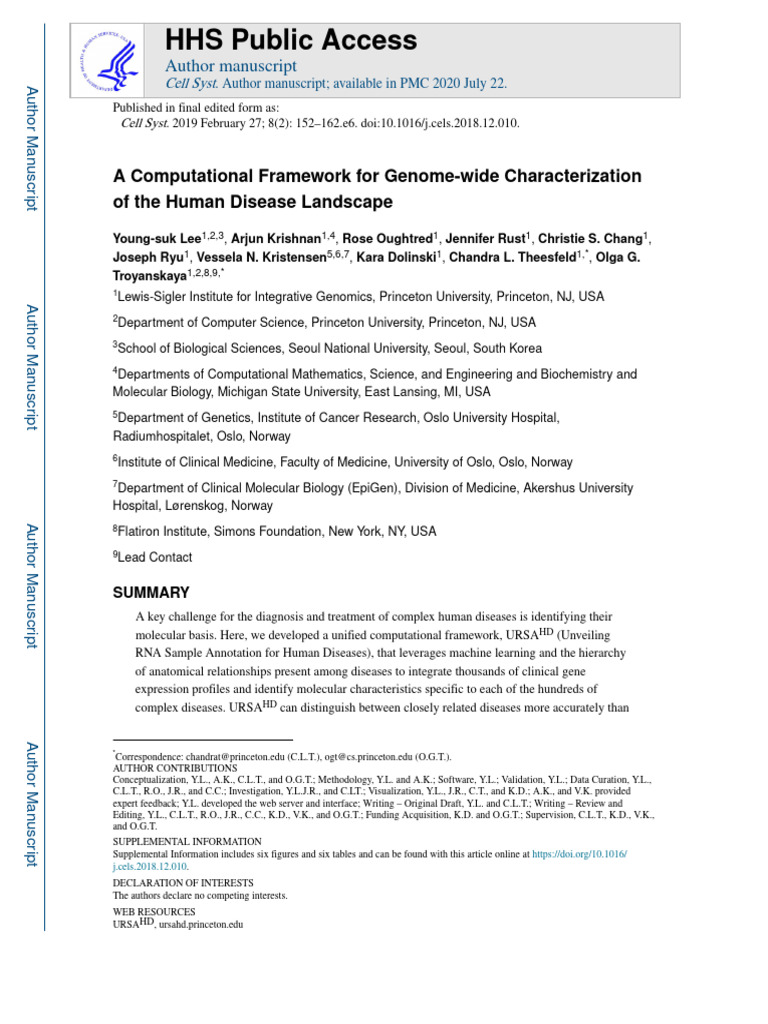 A Computational Framework For Genome-Wide Characterization | PDF | Gene Expression | Gene Knockdown