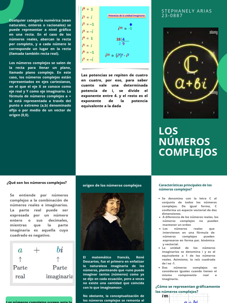 Brochure Sobre Los Números Complejos | PDF | Número complejo | Números