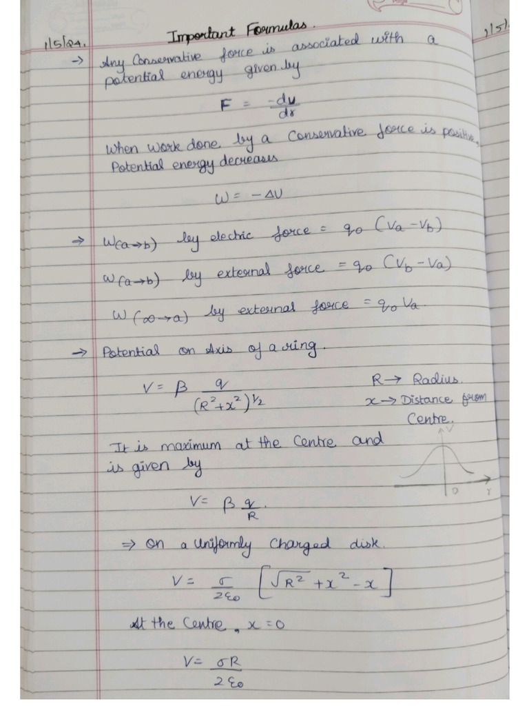 Important Formulas (Physics) | PDF