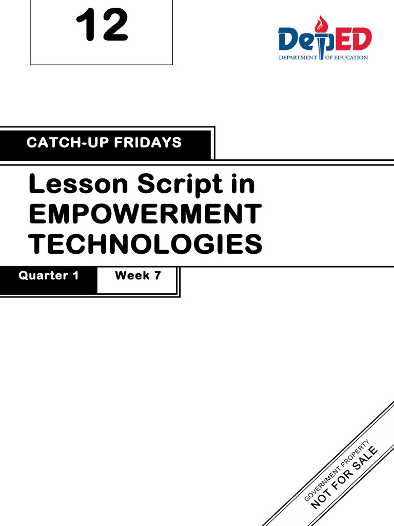CO 2024 LS G12 CUF WEEK7 EmpTech RVP | PDF | Educational Technology | Rubric (Academic)
