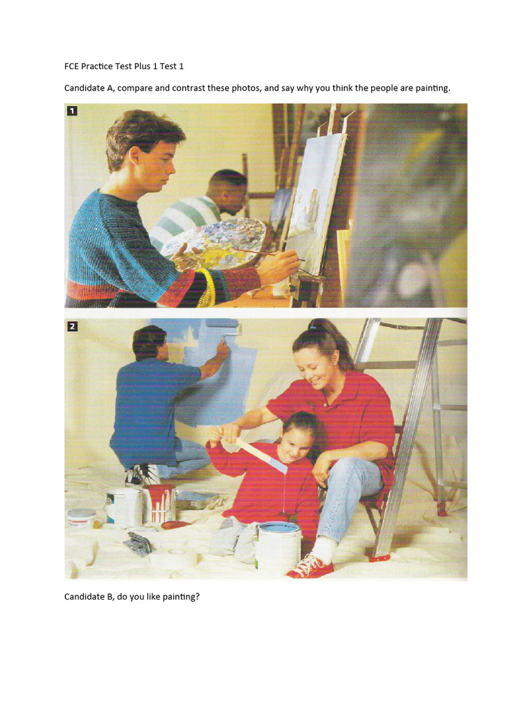 FCE Practice Test Plus 1 Speaking Visuals Test 2 | PDF