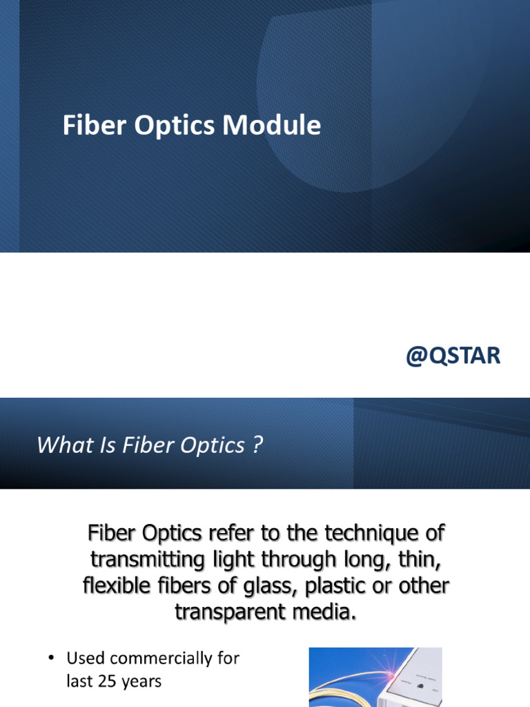 Introduction To Fiber Optics | PDF | Optical Fiber | Attenuation