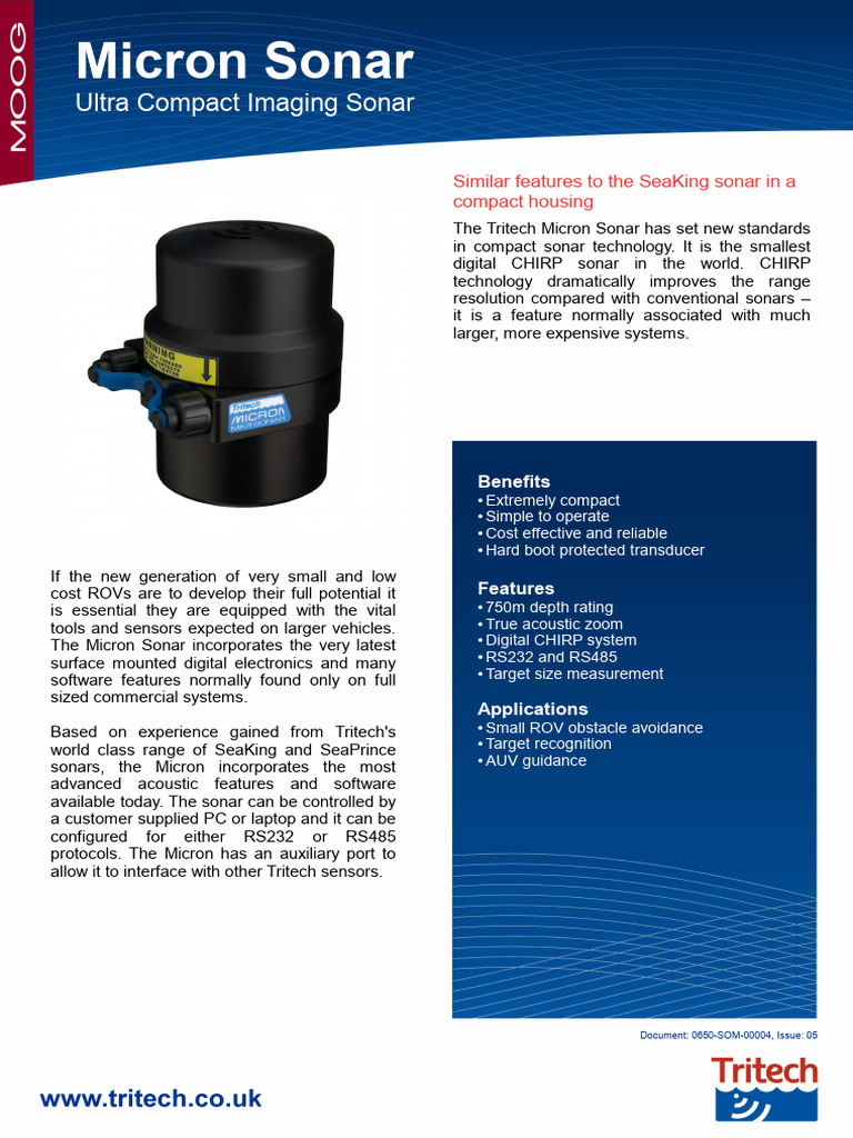 Tritech Datasheet Pdf Sonar Computer Engineering