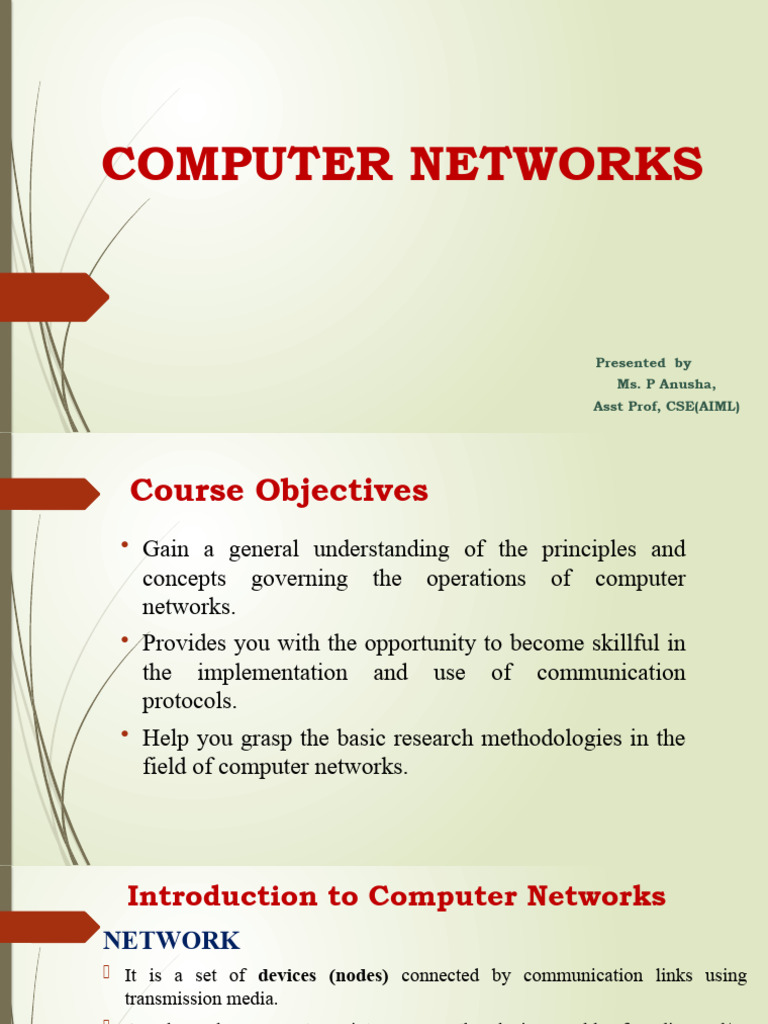 CN Unit-1 Part 1 | PDF | Computer Network | Osi Model