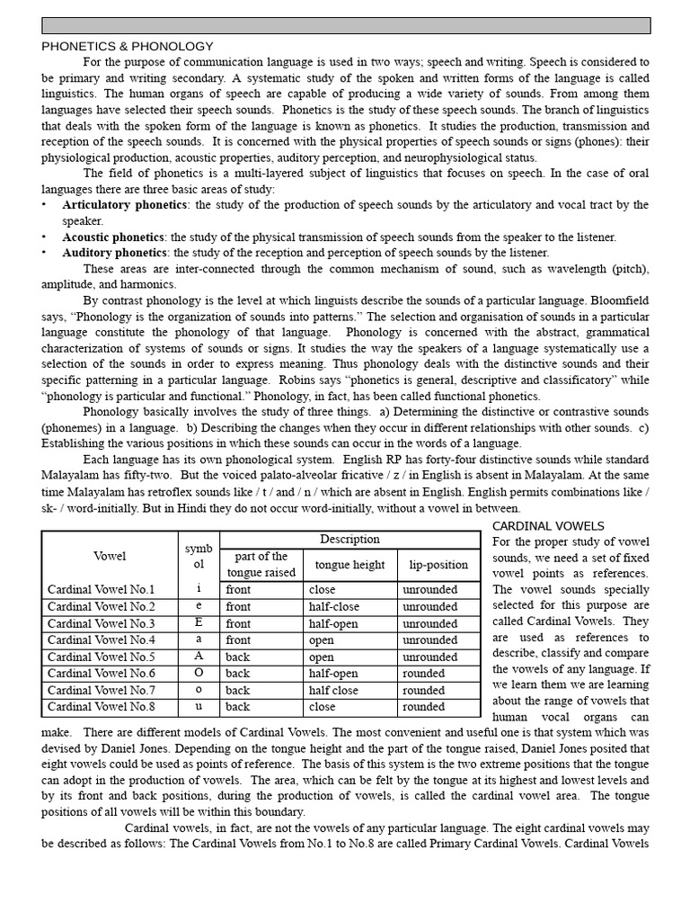 Module 2 | PDF | Phonology | Language Families
