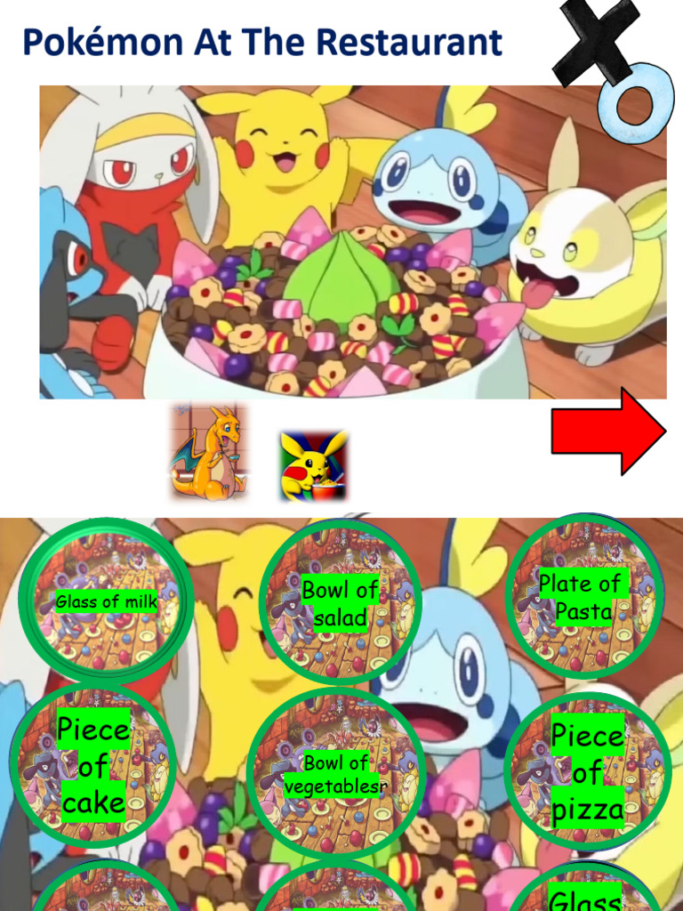 Pokémon Menu Items at Restaurant | PDF