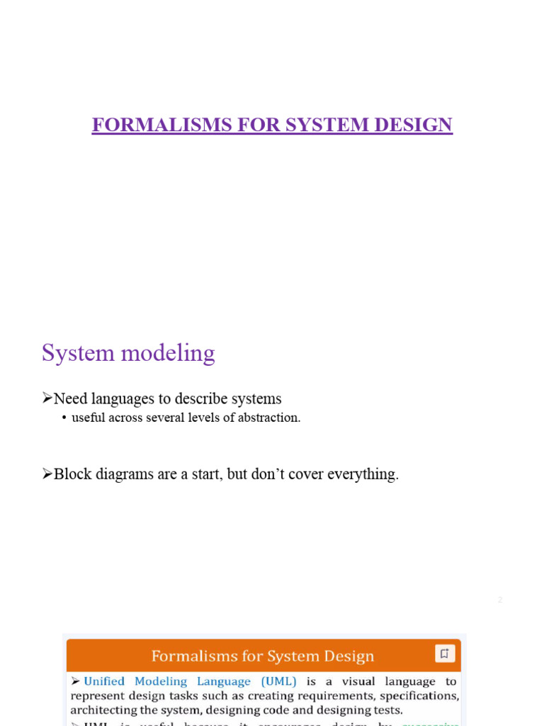 Formalisms For System Design | PDF | Class (Computer Programming) | Inheritance (Object Oriented ...