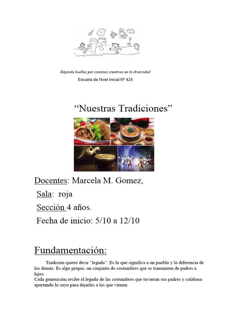 Proyecto de La Tradicion Argentina | PDF | Tradiciones