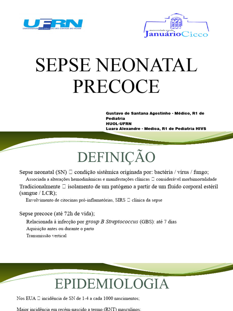 Sepse Neonatal | PDF | Sepse | Infecção