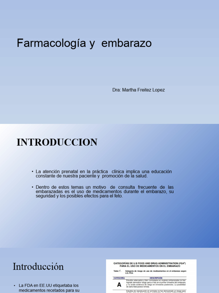 Farmacología y Embarazo | PDF | El embarazo | Medicamentos con receta