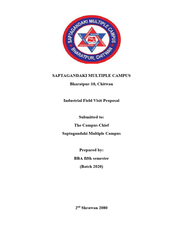 Field Visit Proposal | PDF | Learning | Cognition