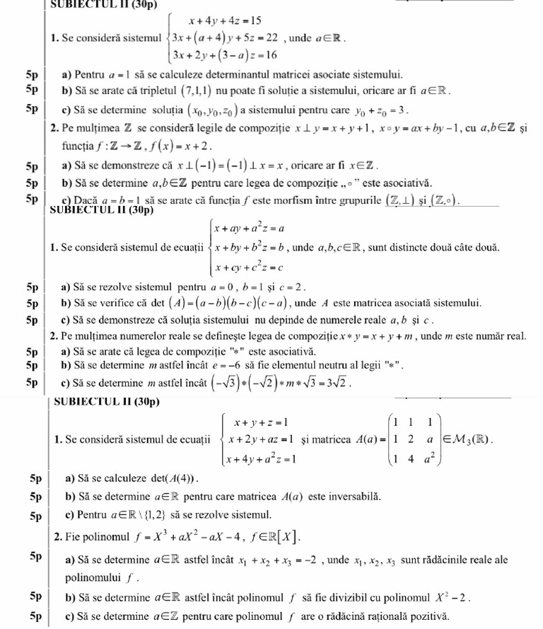 Subiect 2 Bac | PDF