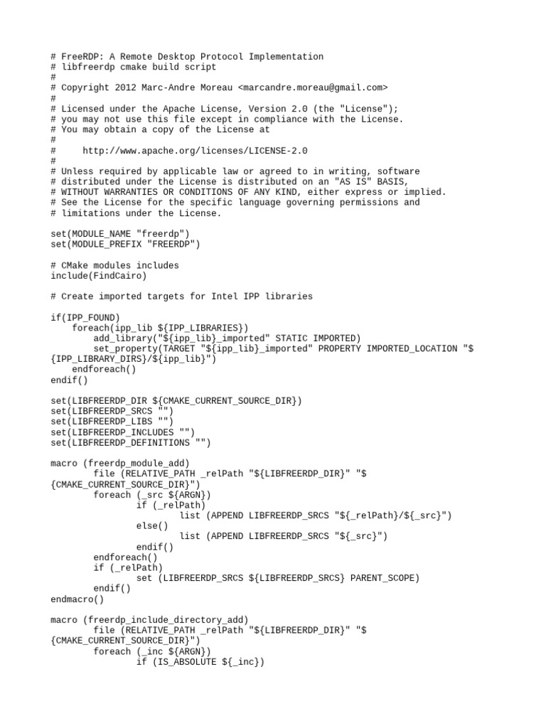 CMakeLists | PDF | License | Computing