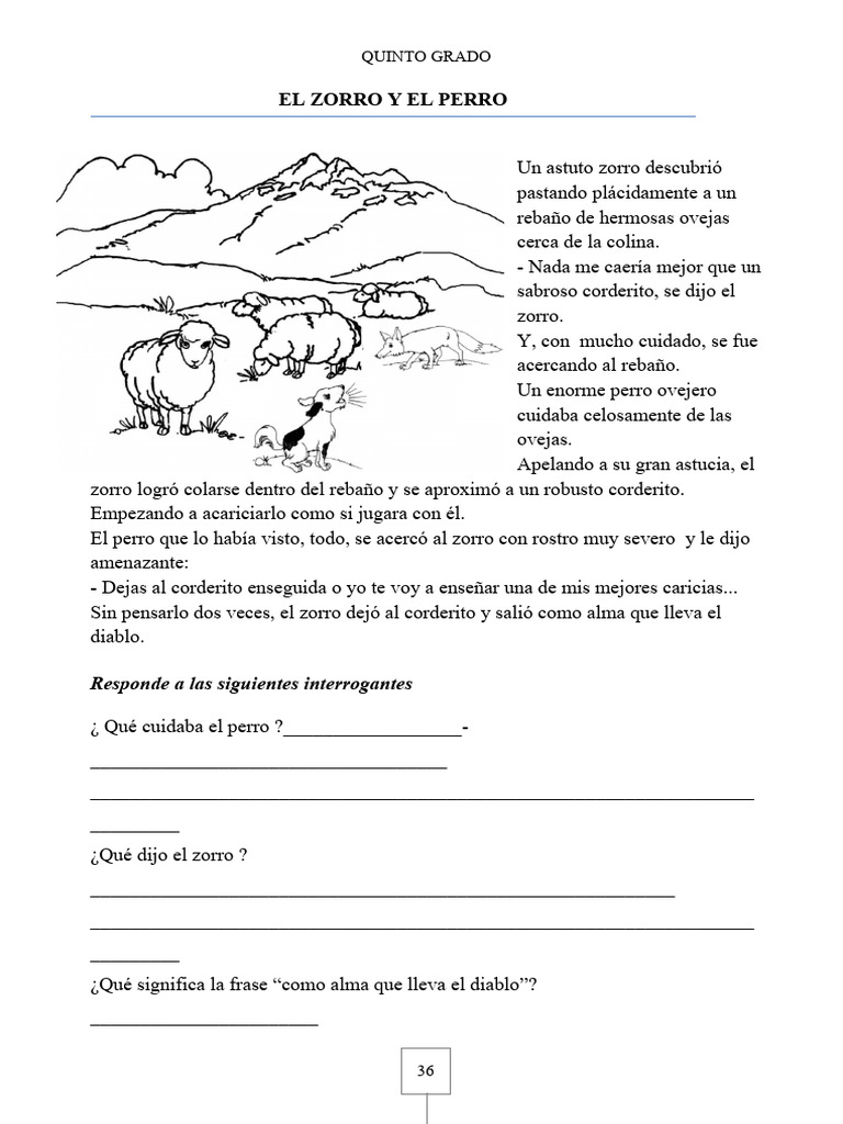 Plan Lector Quinto Grado Pdf Vegetales Burro