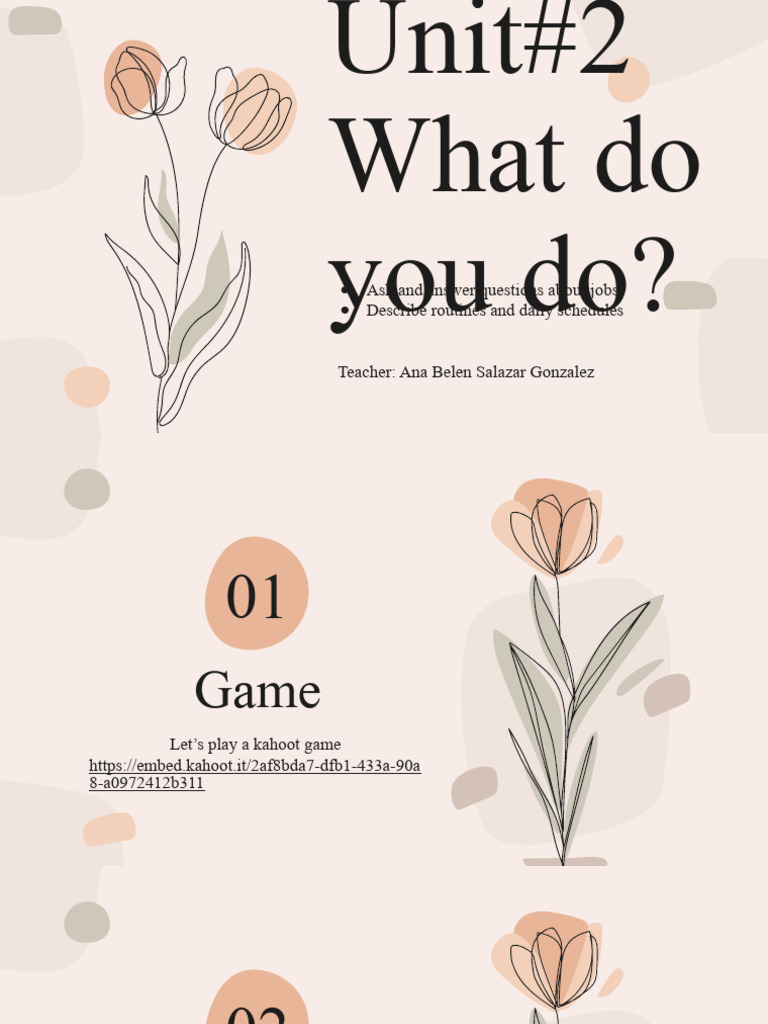 Unit#2 What Do You Do | PDF | Verb | Linguistic Typology