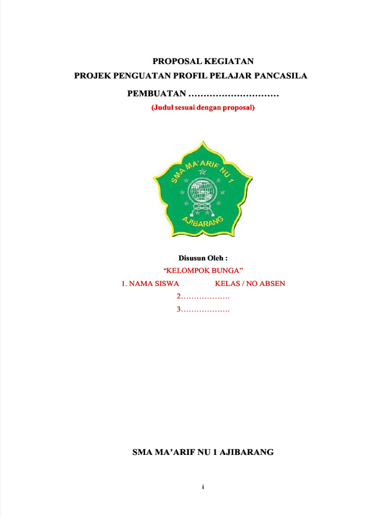 Proposal Kegiatan P5 Pancasila 2022 | PDF