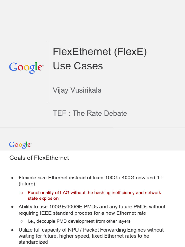 Flex Ethernet TEF 01 Use Cases | PDF | Ethernet | Router (Computing)