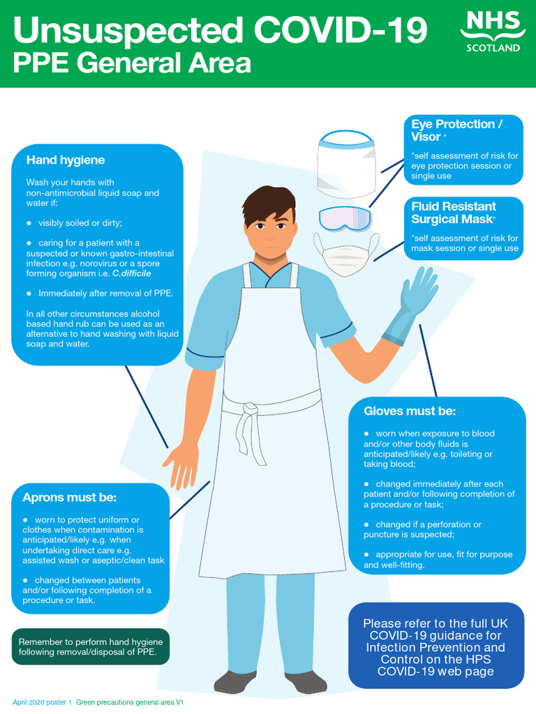 1 - Non Covid 19 Ppe Poster A3 GREEN Zone General Healthcare | PDF ...