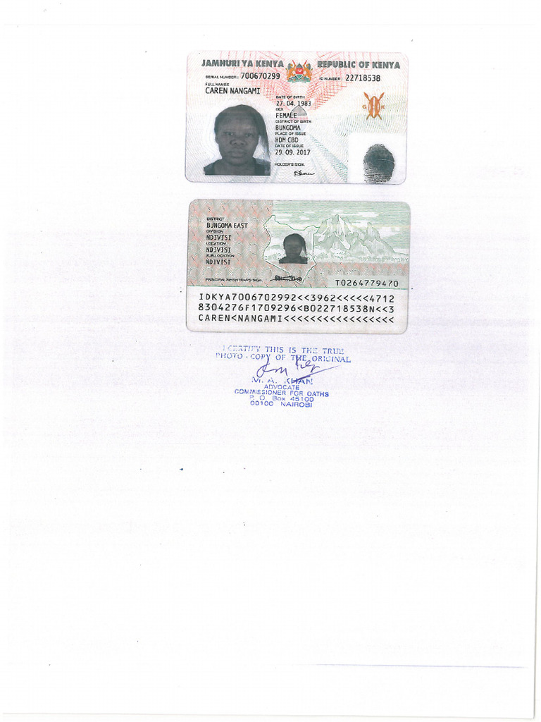 Ceertified Copy of ID | PDF