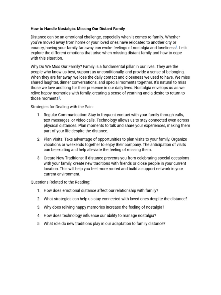How To Handle Nostalgia | PDF | Nostalgia | Las emociones