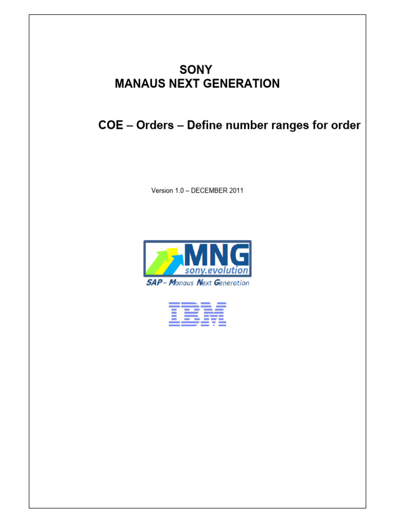 COE S2E CO82 OP DefineNumberRangesForOrders | PDF | Computer Science | System Software