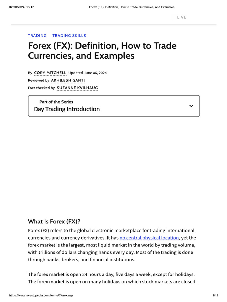 Understand Forex Terminologies | PDF