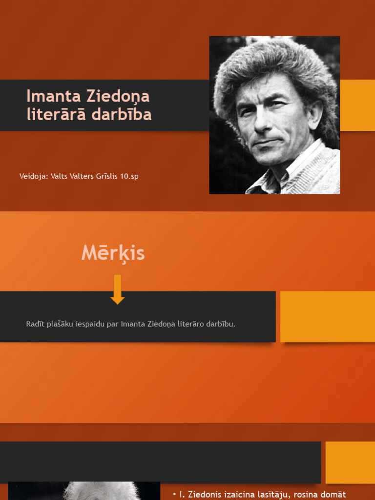 Imants Ziedonis Literārā Darbība | PDF