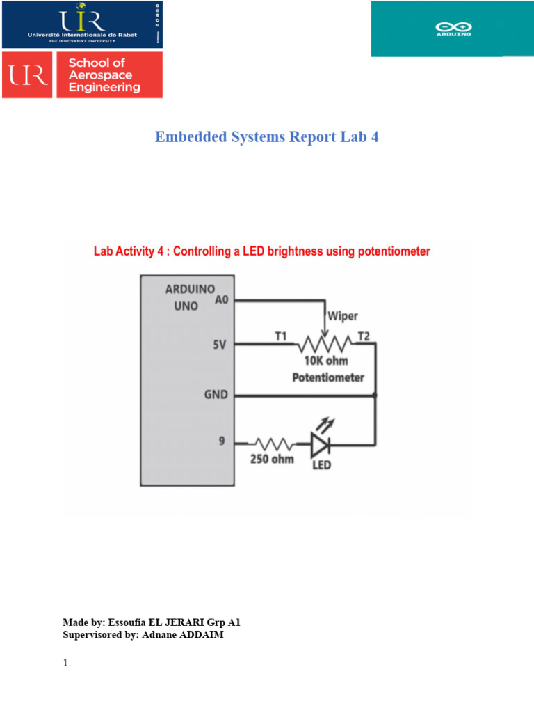 Embedded Systems Report Lab 4 | PDF | Resistor | Electrical Network