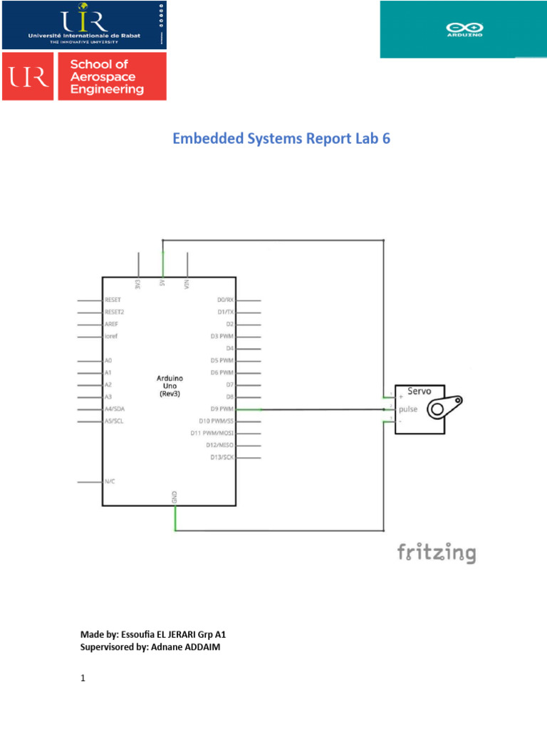 Embedded Systems Report Lab 6 | PDF | Servomechanism | Arduino