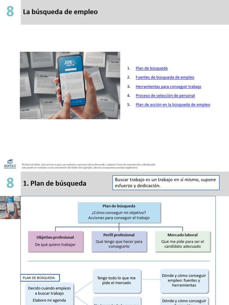 t8 Presentación y Actividades Fopp | PDF | Entrevista de trabajo | Empleo