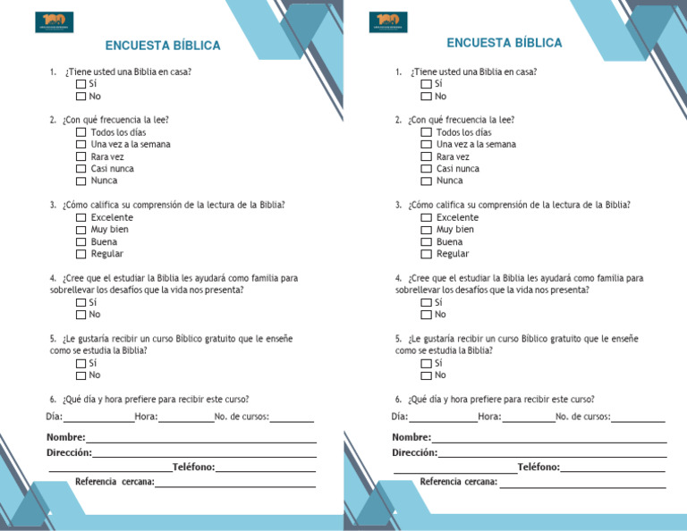Encuesta sobre Hábitos de Lectura Bíblica | PDF