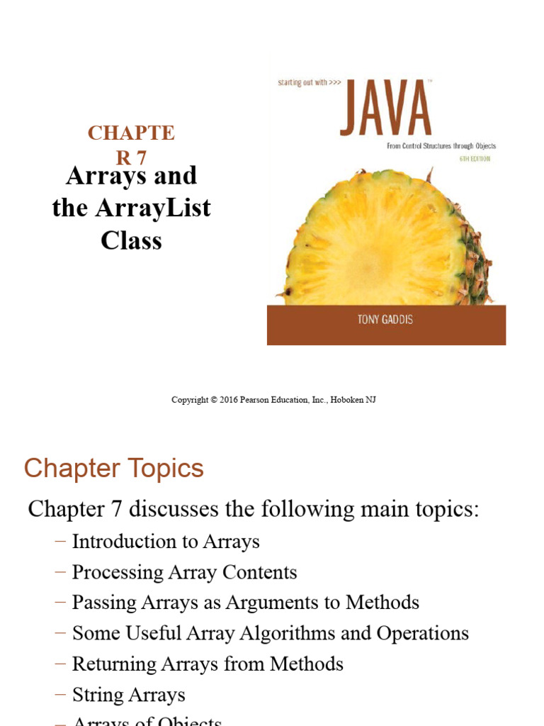 CSO Gaddis Java Chapter07 6e | PDF | Integer (Computer Science) | Computing