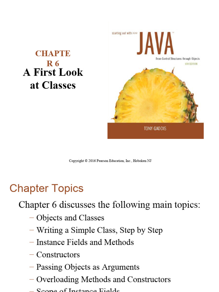CSO Gaddis Java Chapter06 6e | PDF | Method (Computer Programming) | Constructor (Object ...