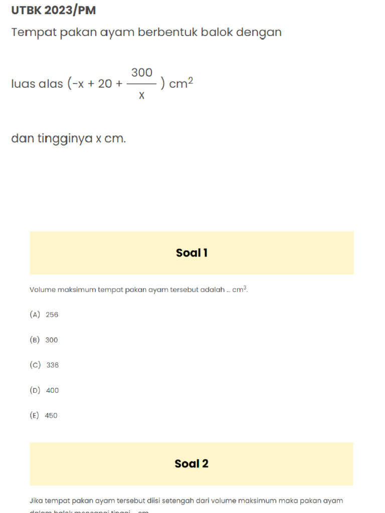 Soal Pm-Utbk 6 | PDF