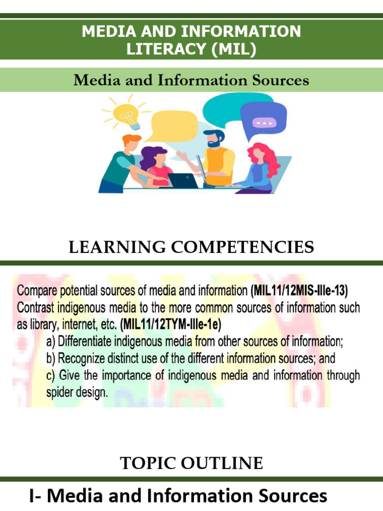 MIL Q1 Media and Information Sources | PDF | Information | Libraries