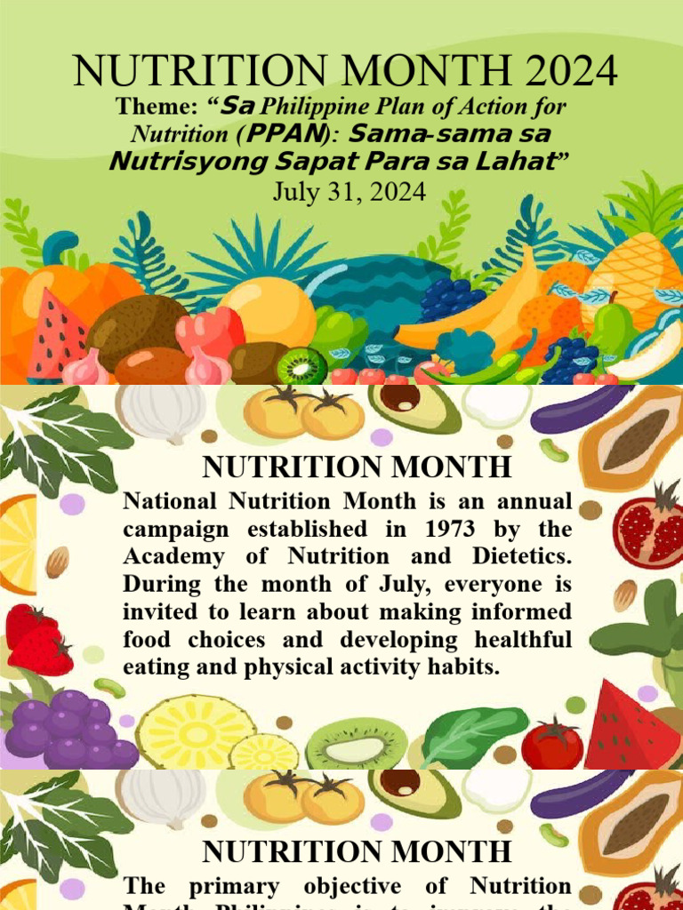 Nutrition Month 2024 Theme and Goals | PDF
