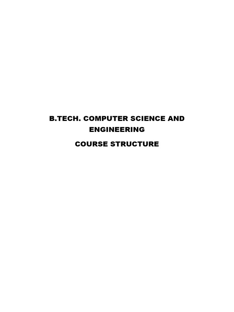 160 CSE Syllabus 2018-19 | PDF | Computer Program | Programming