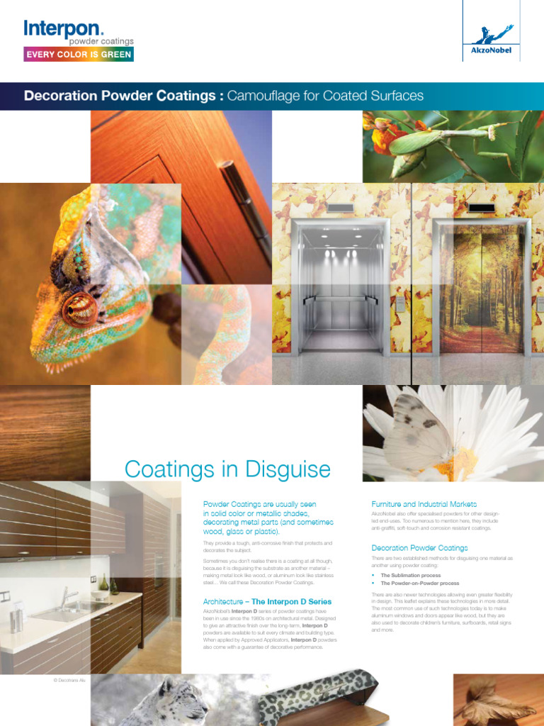 Decoration Powder Coatings Brochure | PDF | Coating | Building Engineering