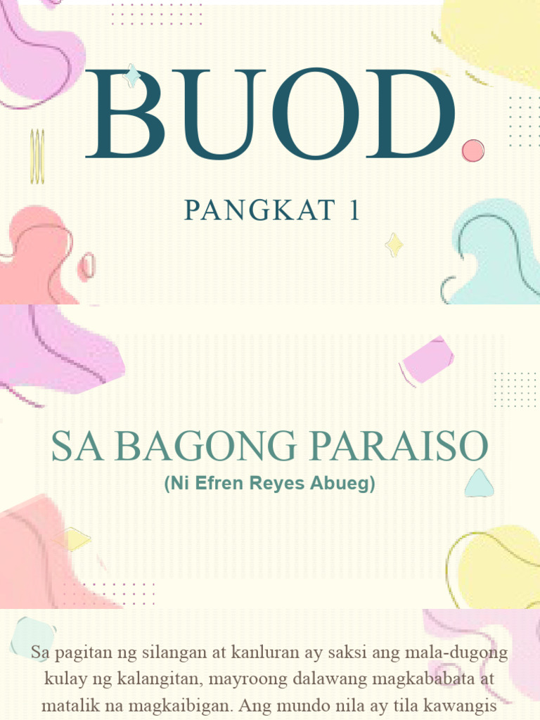 Buod 1 | PDF