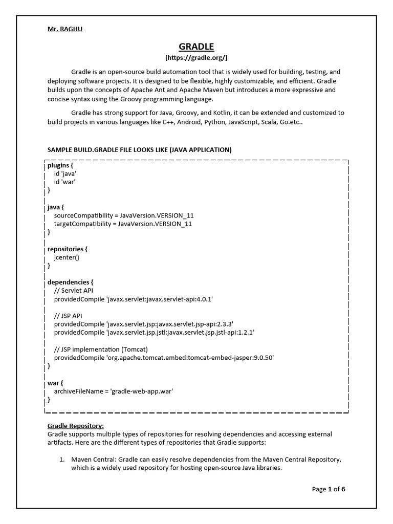 Project-2 (Gradle+tomcat Deployment) | PDF | Software Repository | Java (Programming Language)