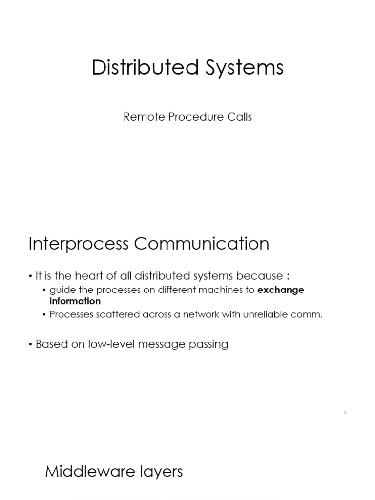 LU2.2-Remote Procedure Calls Updated | PDF | Server (Computing) | Computing